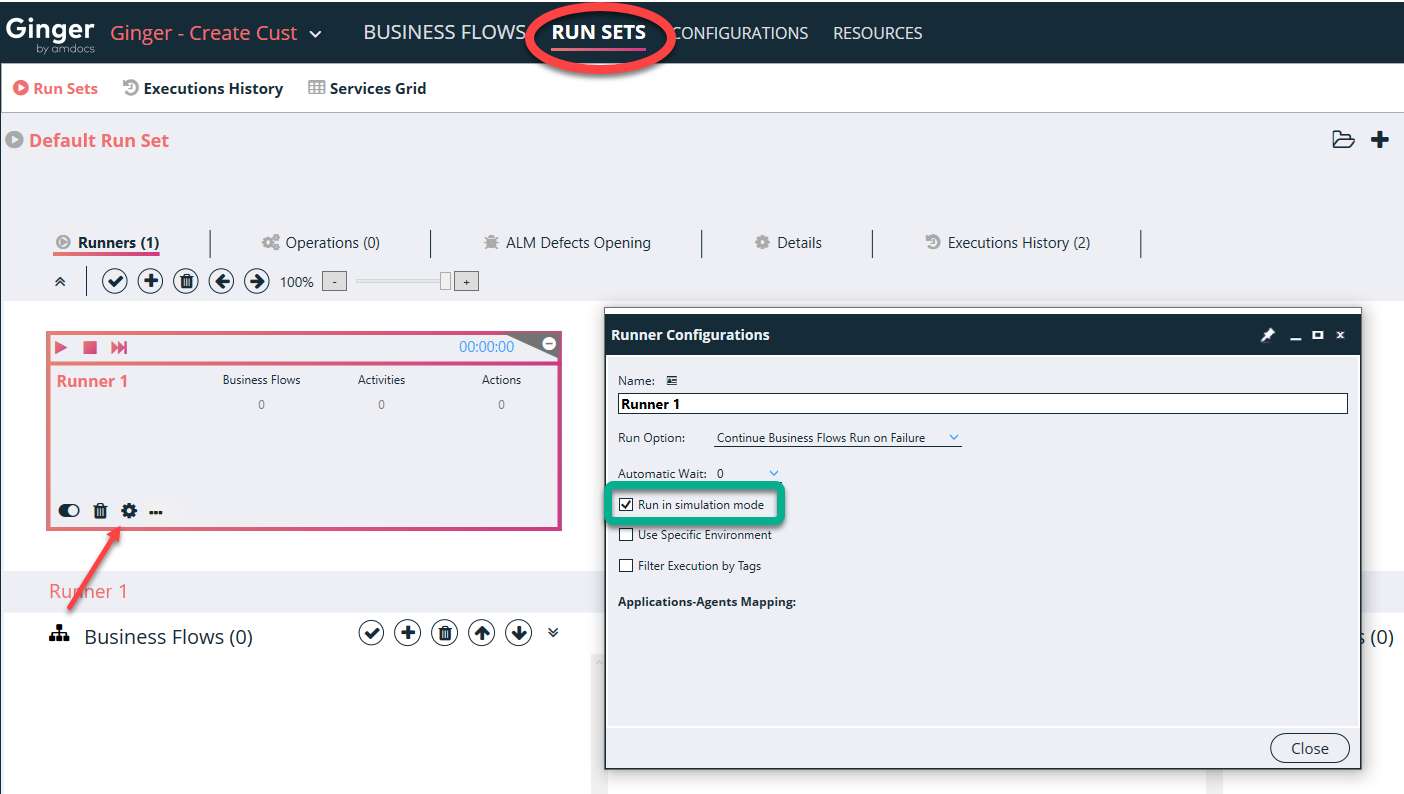 Action Outputs Simulation